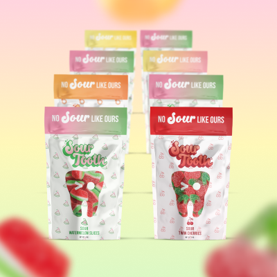 Sour Tooth Gas Pack: Sour Candy Belts, Bites & Rings - Fresh & Chewy
